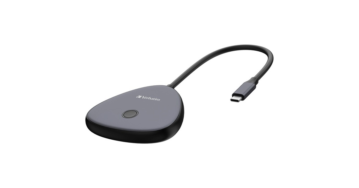 Verbatim Share My Screen USB-Wireless Adapter 4K mit Hub WDA-01 schwarz